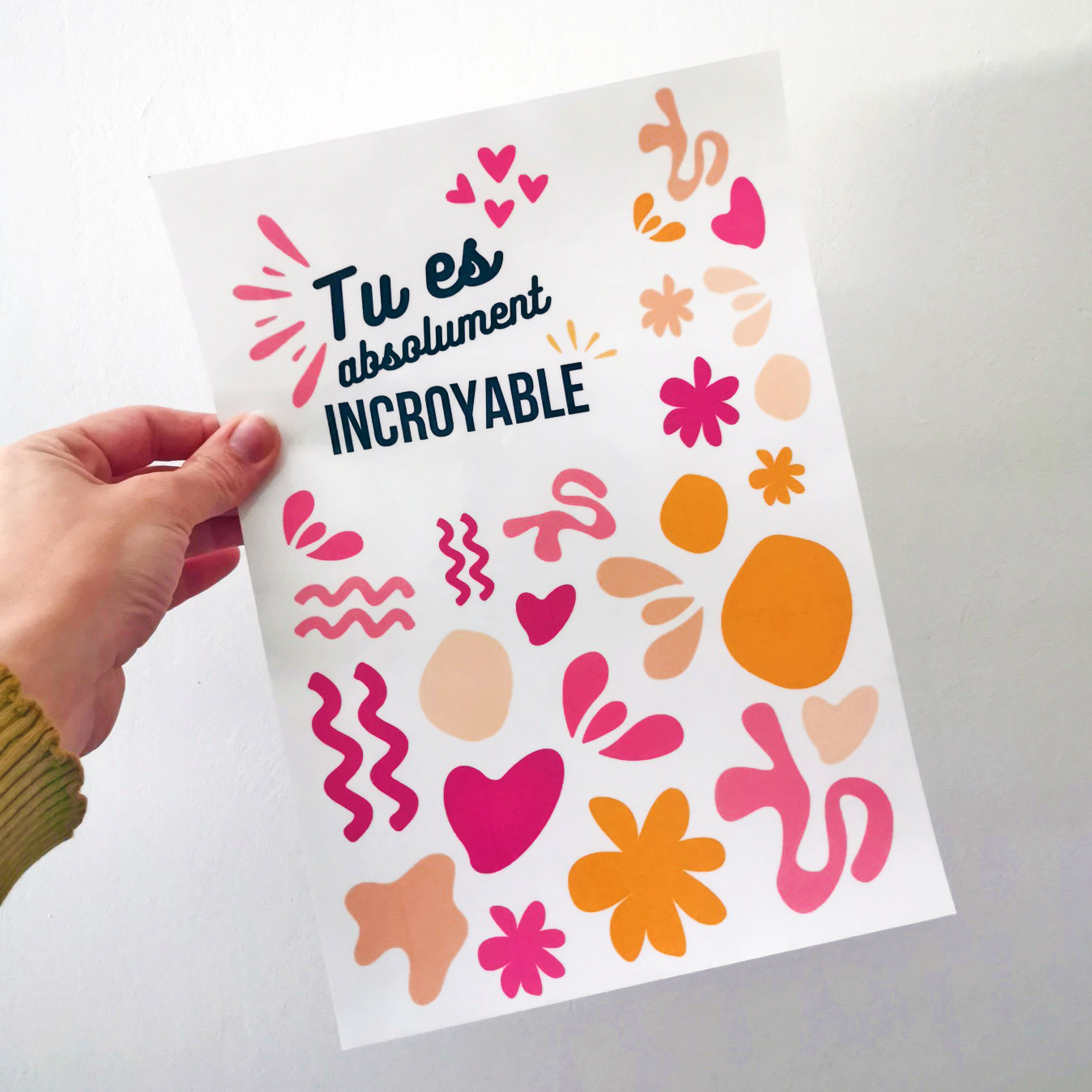 DIY déco incroyable miroir citation en stickers vinyle sans cricut